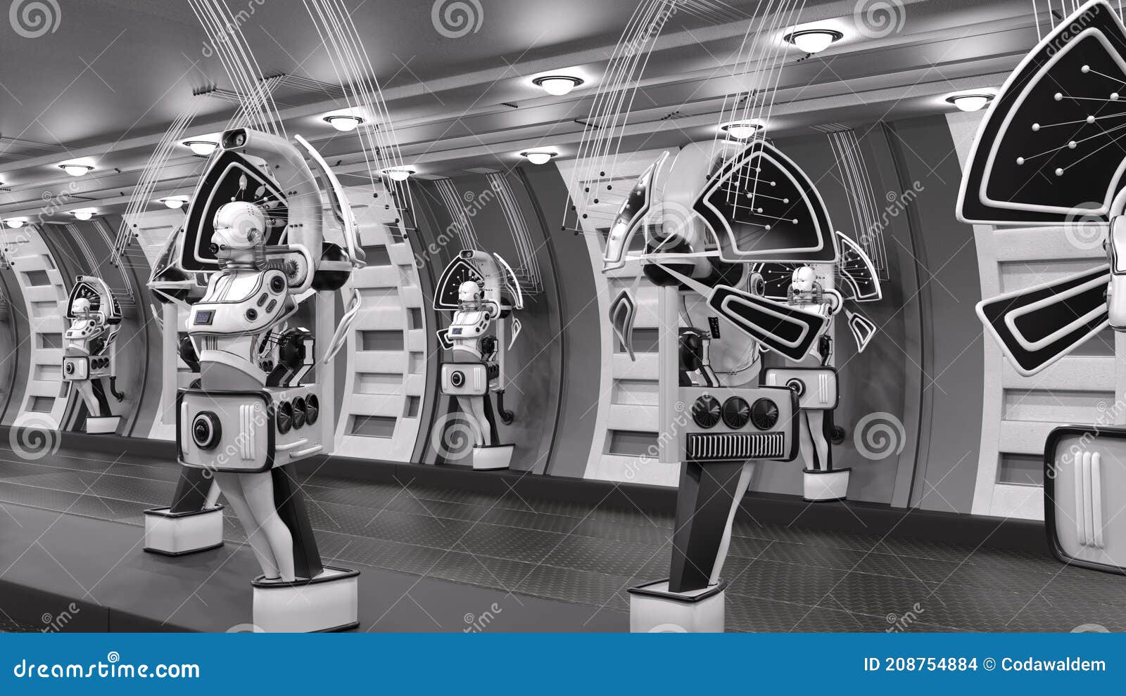 Artificial Intelligence. Cybernetic Laboratory. Stock Illustration ...