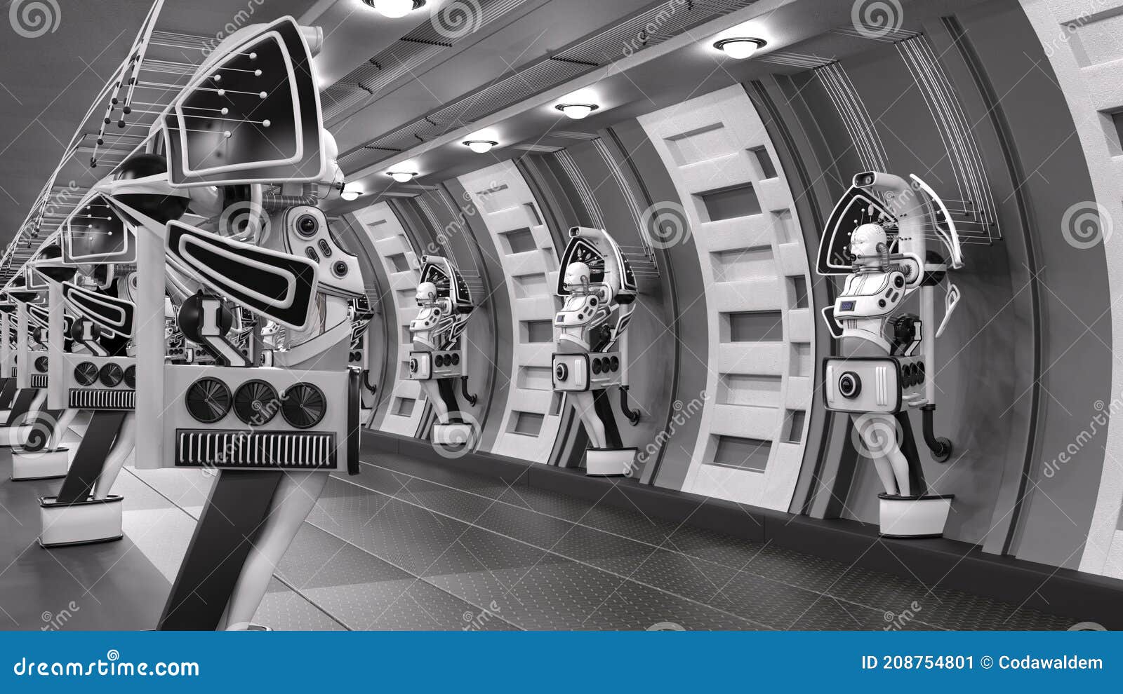 Artificial Intelligence. Cybernetic Laboratory. Stock Illustration ...