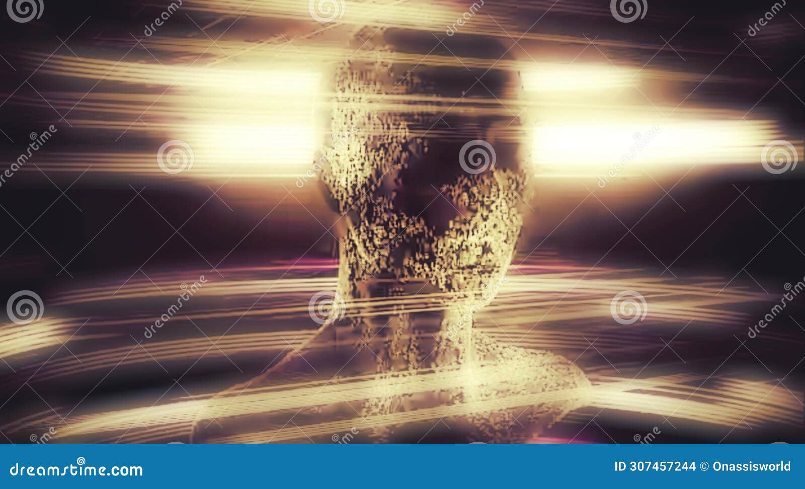 Artificial Intelligence 3D Abstract Gold Quantum Computing Stock ...