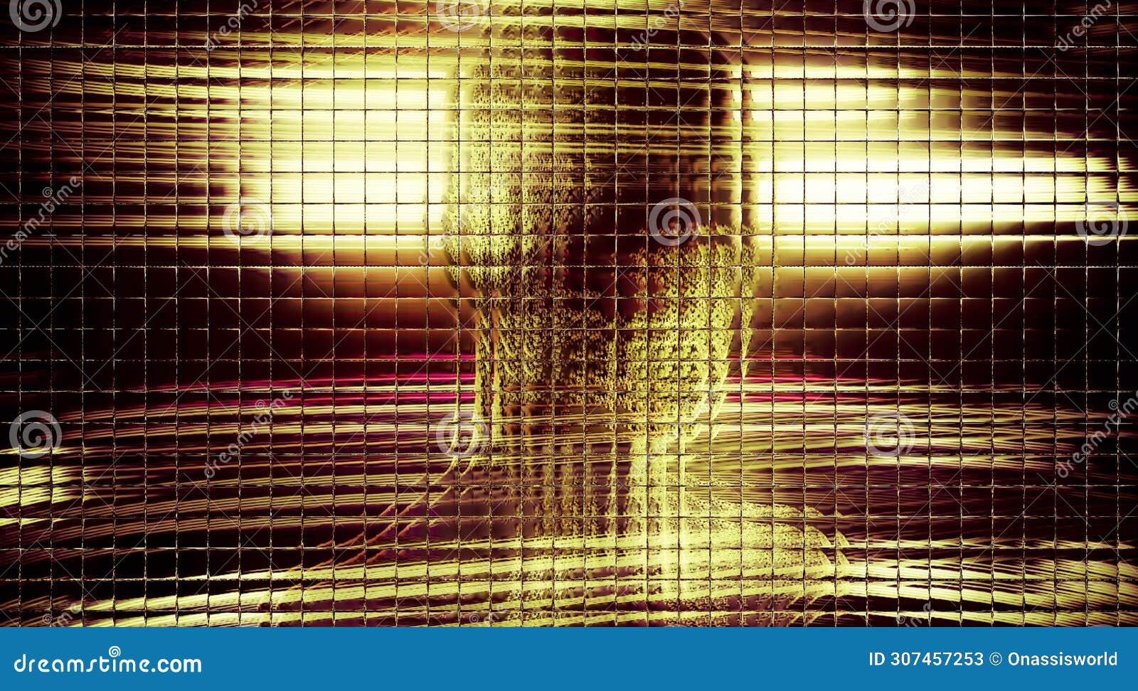 Artificial Intelligence 3D Abstract Gold Quantum Computing Stock Image ...
