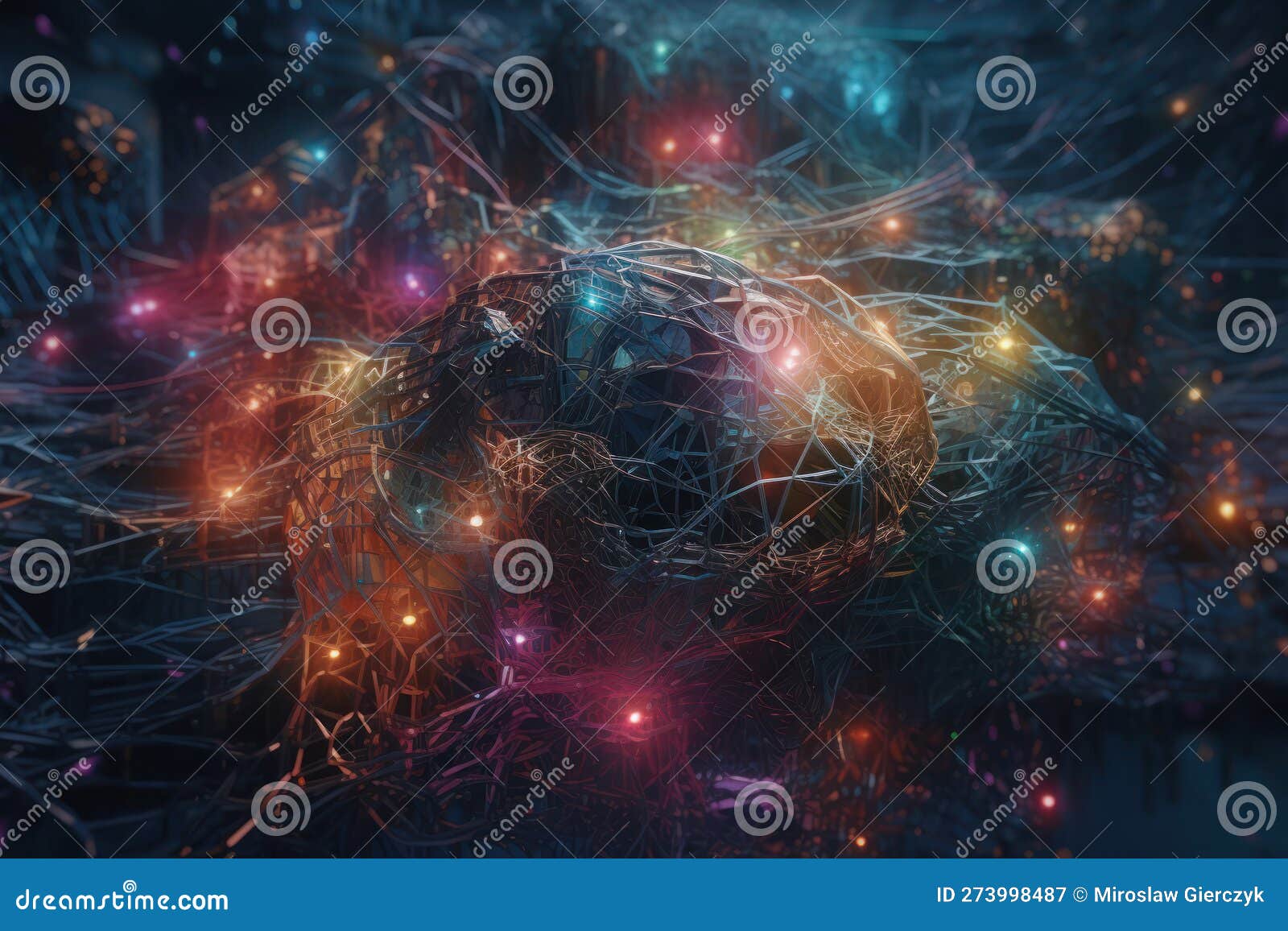 Artificial Intelligence and Data Visualization Stock Illustration ...