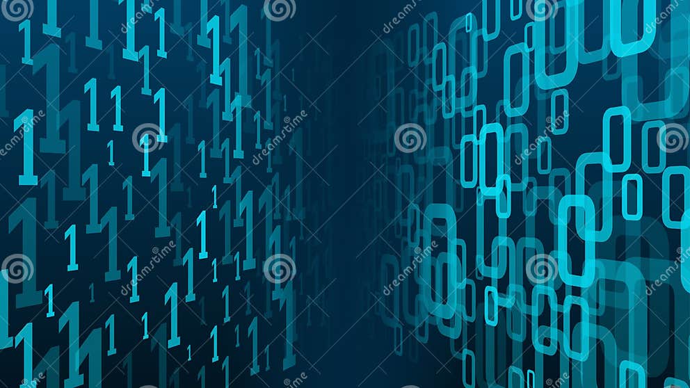 Artificial Intelligence Database Security, Big Data Binary Code Cyberspace Stock Vector ...