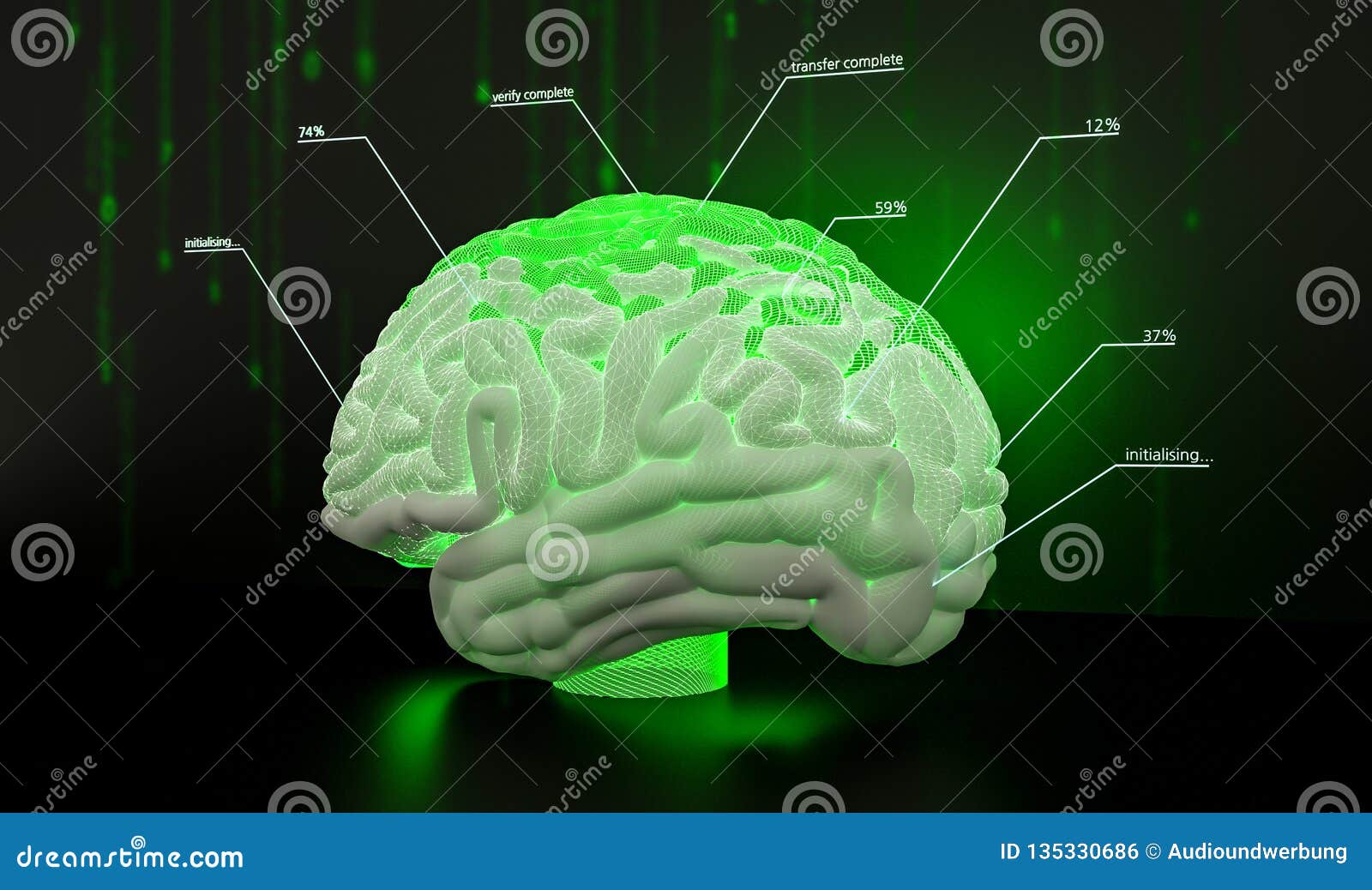 Brain Simulation Icon Vector Illustration | CartoonDealer.com #352423566