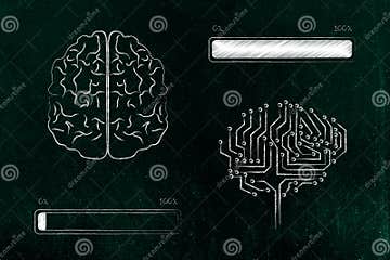 Artificial Intelligence and Deep Learning, Human Brain with Slow ...