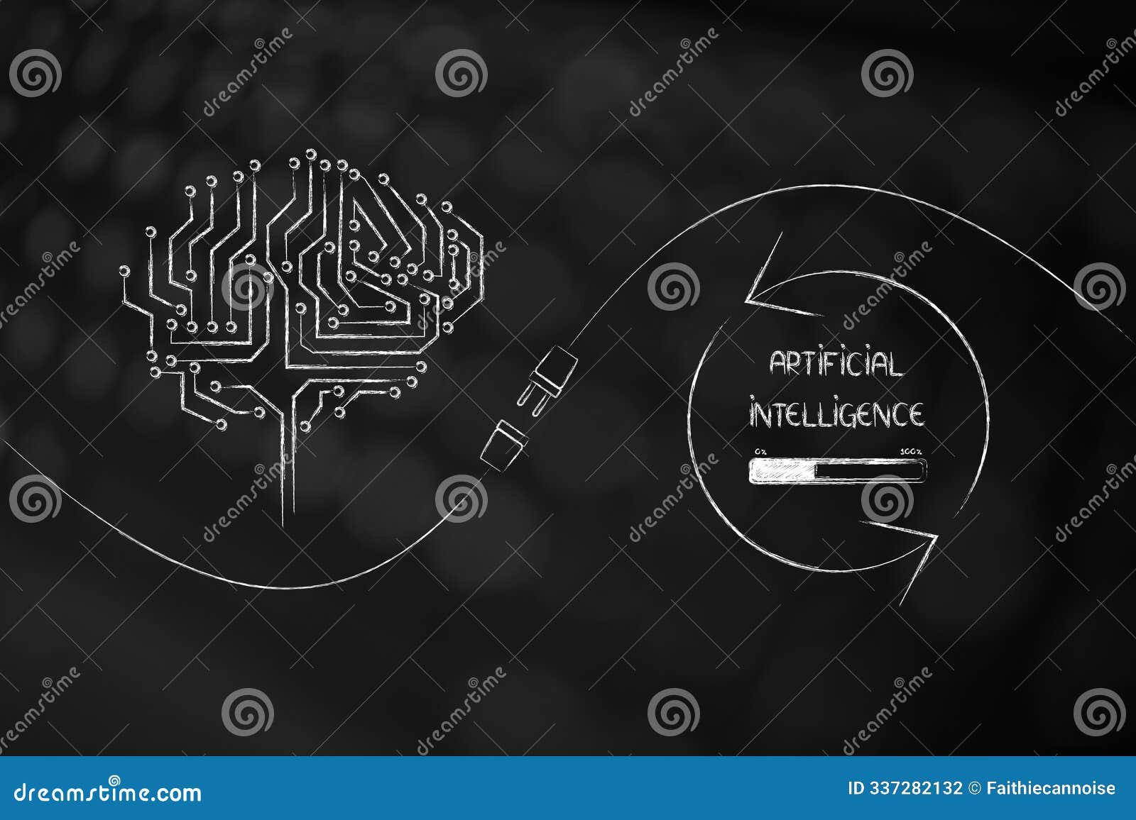 Artificial Intelligence and Deep Learning , Microchip Brain Next To ...