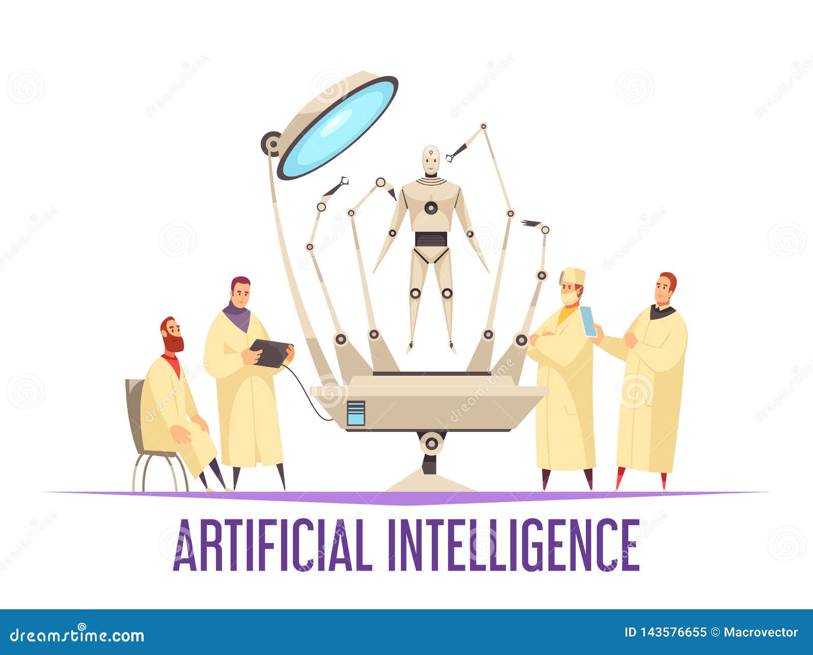 Artificial Intelligence Design Concept Stock Vector - Illustration of ...