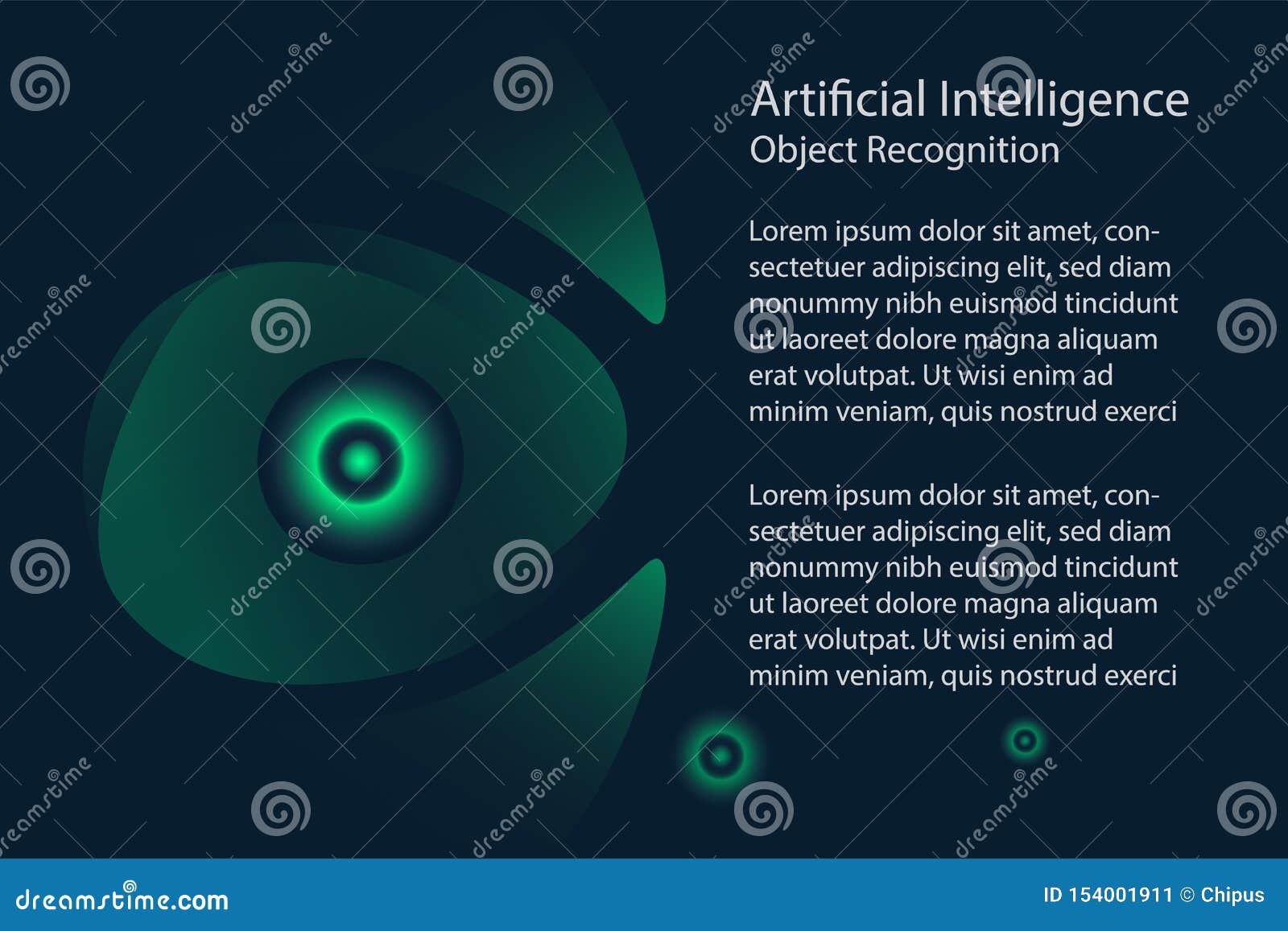 Artificial Intelligence Design Concept. Scanning Eye Stock Vector ...