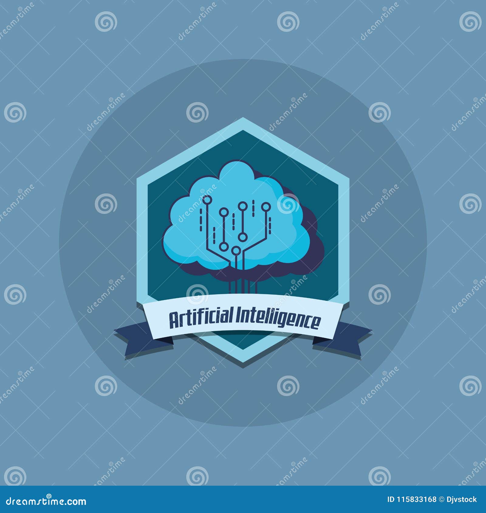 Artificial Intelligence Design Stock Vector - Illustration of network ...