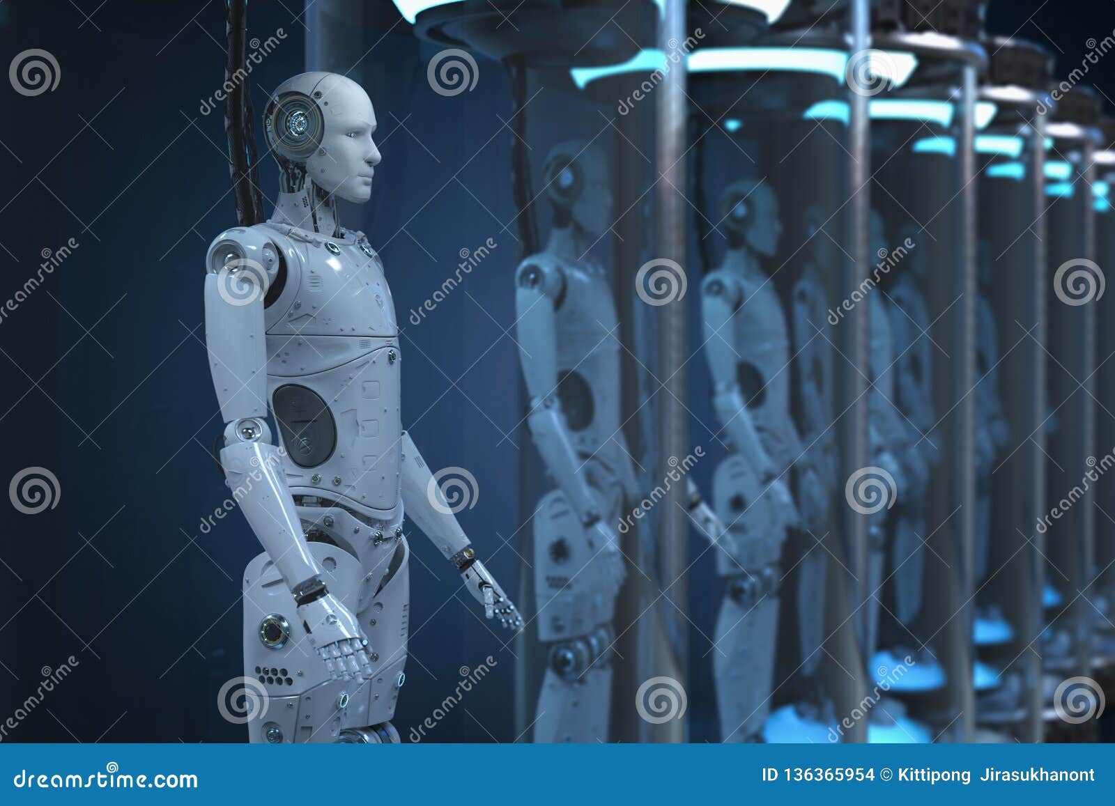 Robot With Dna In Capsule Royalty-Free Stock Image | CartoonDealer.com ...