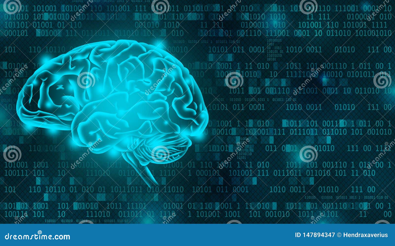 Artificial Intelligence Digital Background Concept Stock Illustration ...