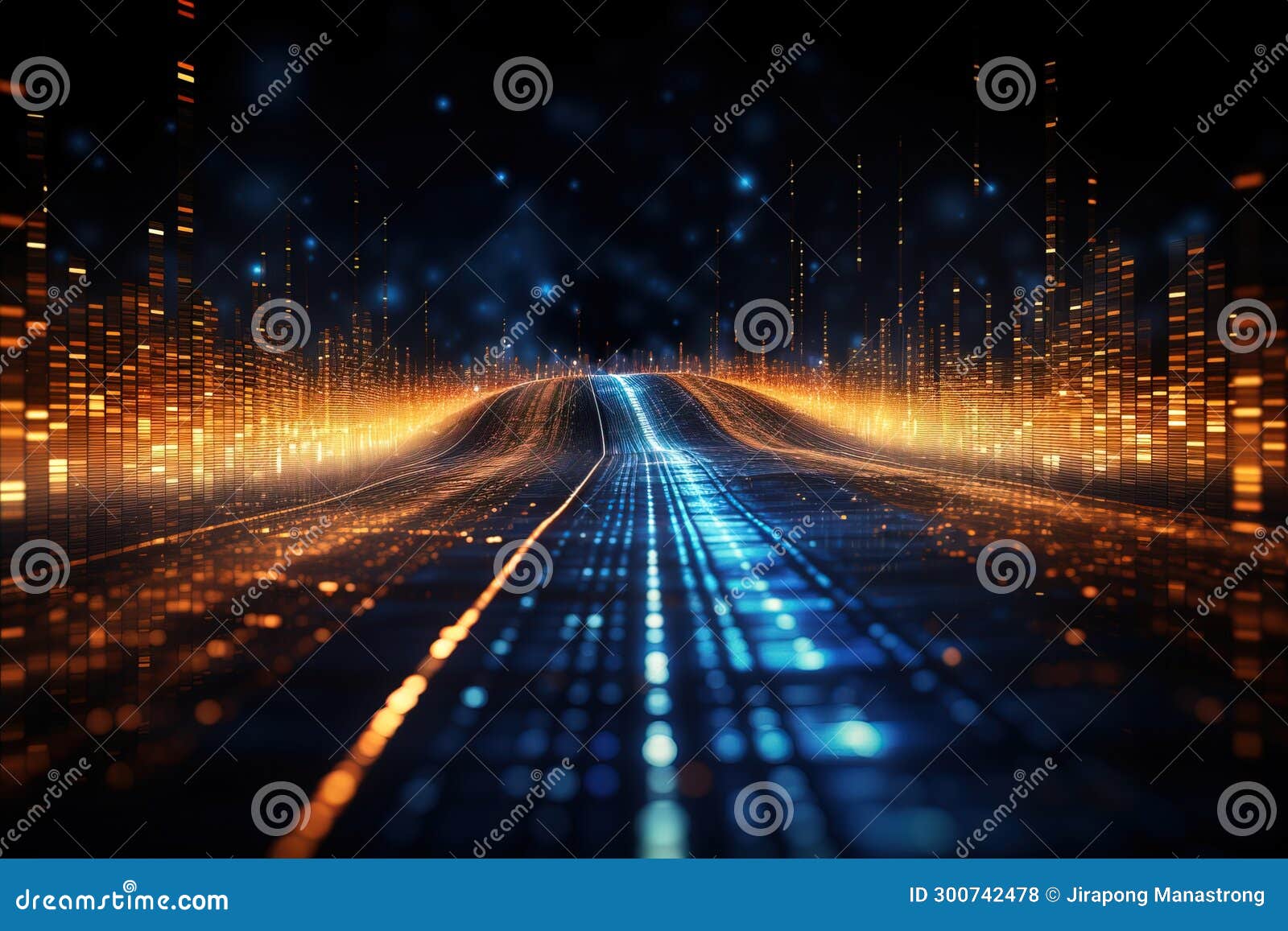 Artificial Intelligence Digital Binary Code Abstract Background Technology Futuristic,generative ...