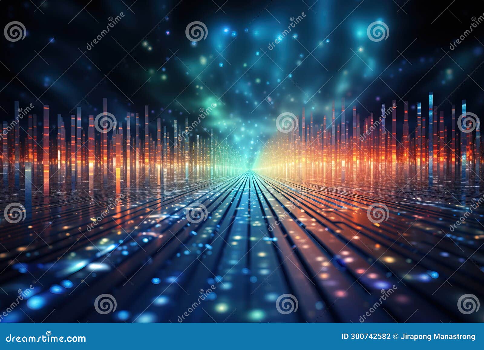 Artificial Intelligence Digital Binary Code Abstract Background Technology Futuristic,generative ...