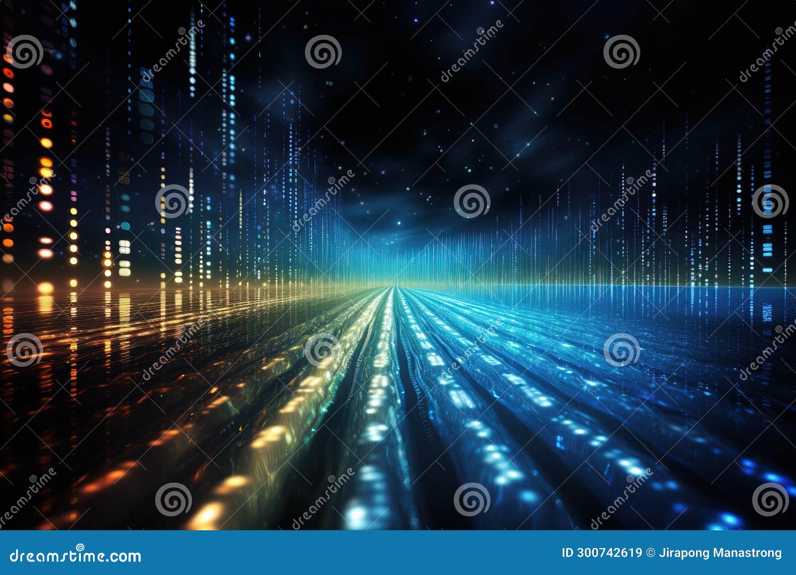 Artificial Intelligence Digital Binary Code Abstract Background Technology Futuristic,generative ...