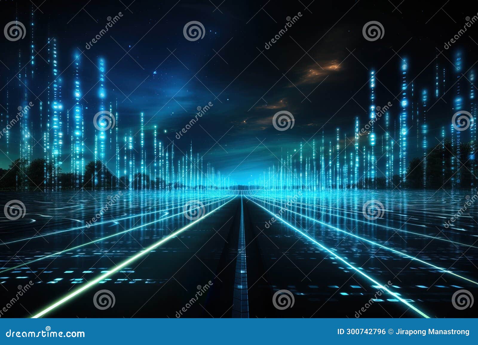Artificial Intelligence Digital Binary Code Abstract Background Technology Futuristic,generative ...
