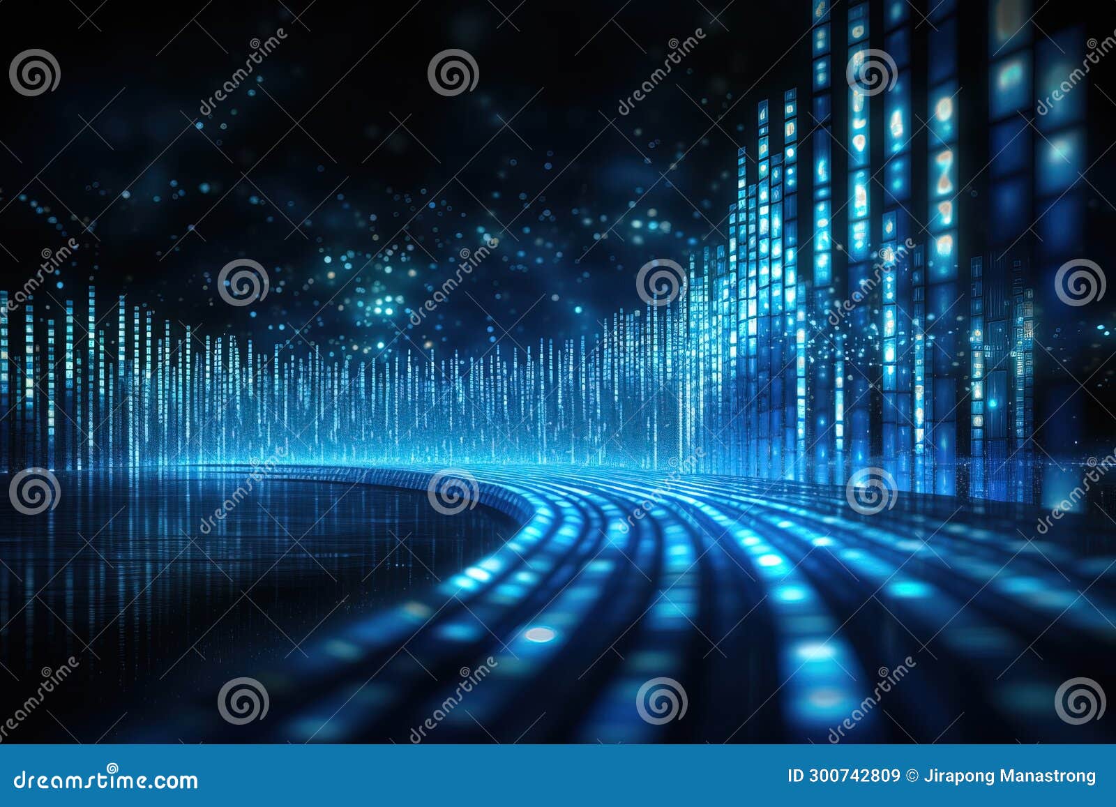 Artificial Intelligence Digital Binary Code Abstract Background Technology Futuristic,generative ...