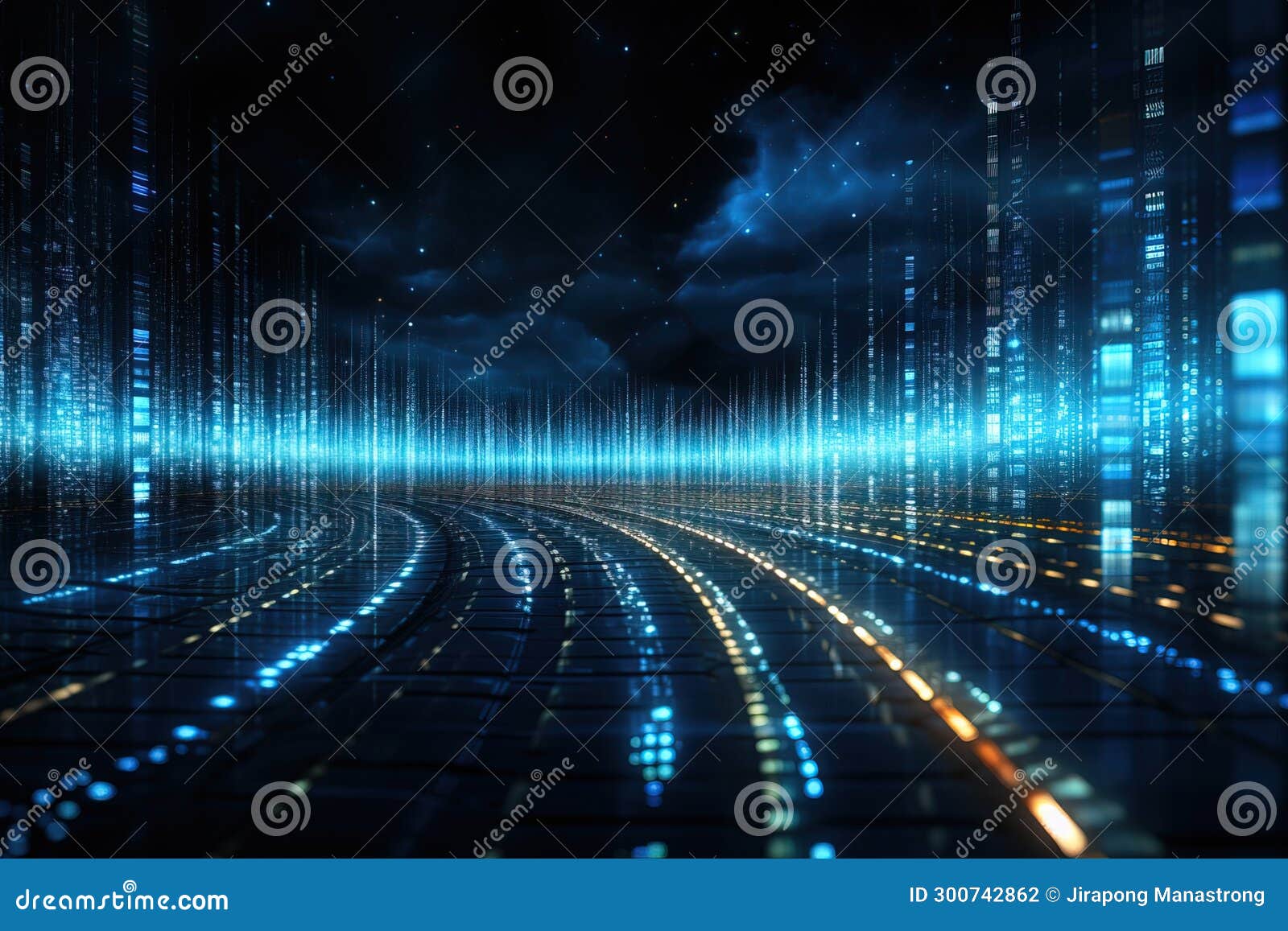 Artificial Intelligence Digital Binary Code Abstract Background Technology Futuristic,generative ...