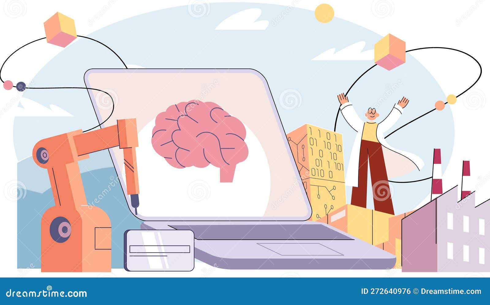 Artificial Intelligence, Digital Brain. Future Technology in Industry ...