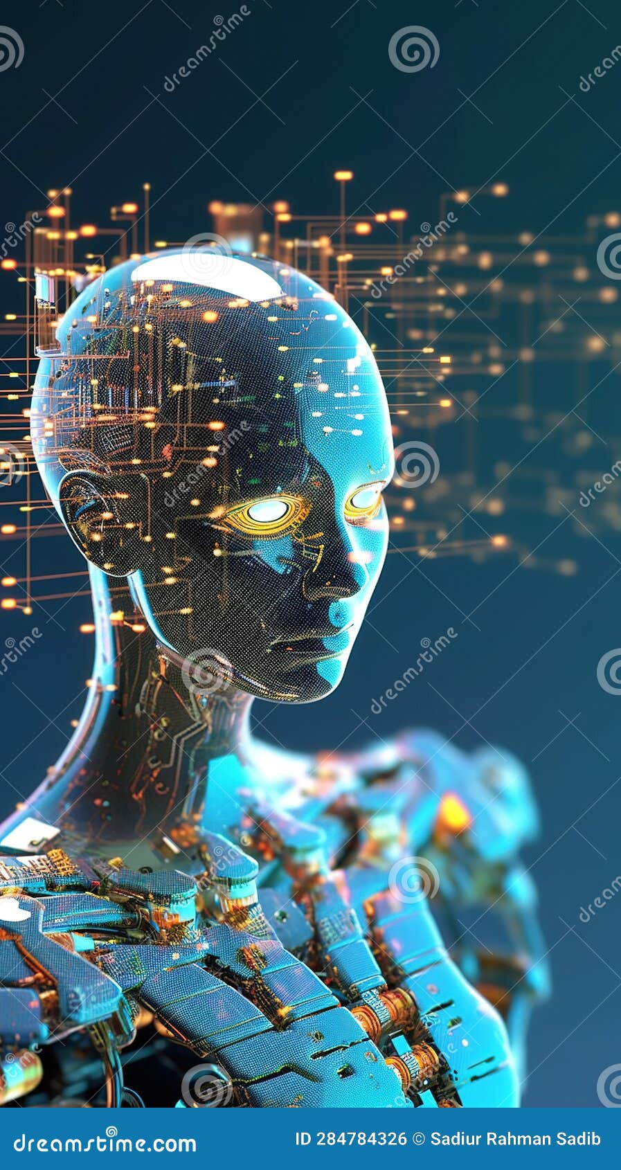 Artificial Intelligence Digital Concept. Stock Illustration ...
