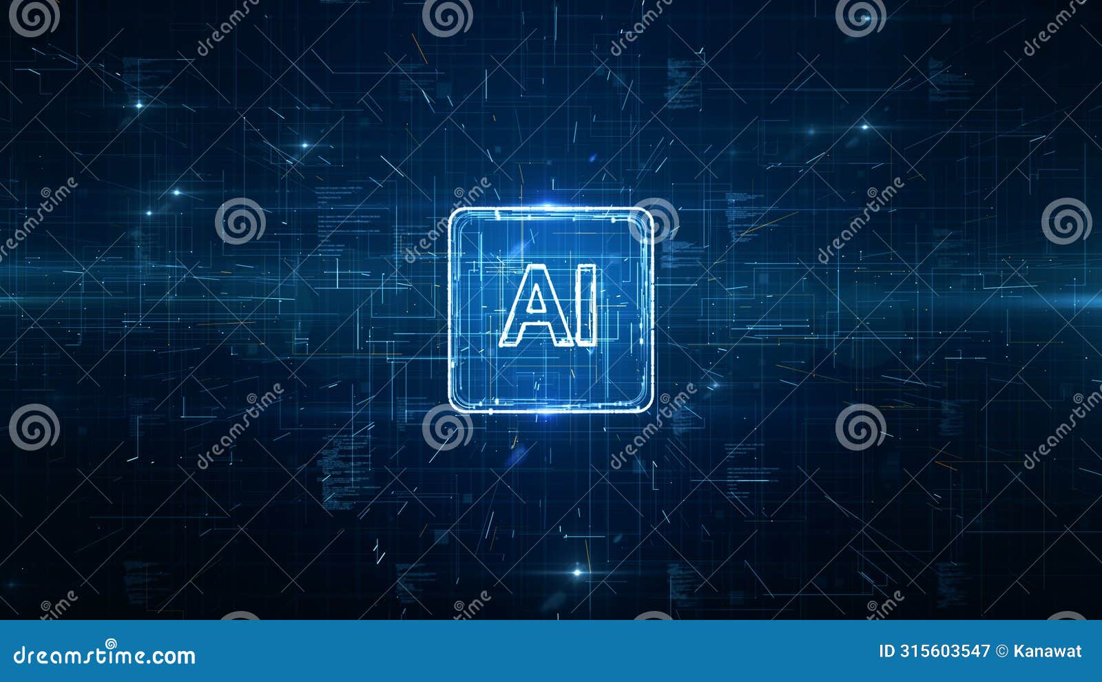 Artificial Intelligence Digital Matrix, AI Technology, Offering a ...