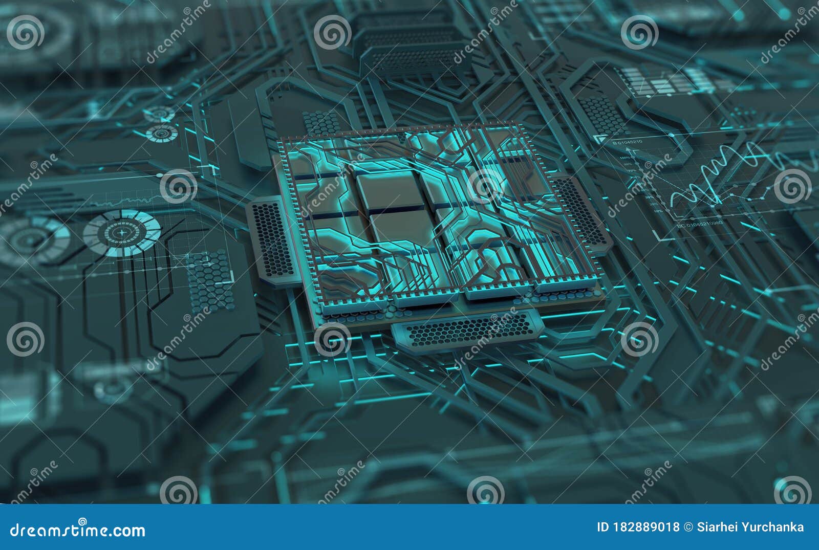 Artificial Intelligence, Digital Mind, Computer Technology. High Tech ...