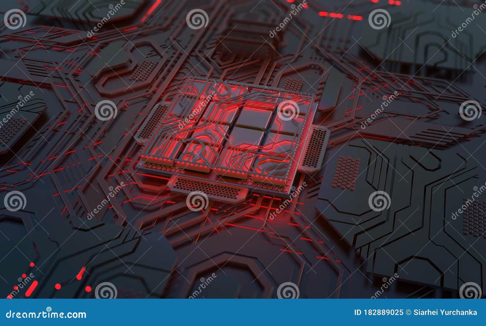 Artificial Intelligence, Digital Mind, Computer Technology. Motherboard ...