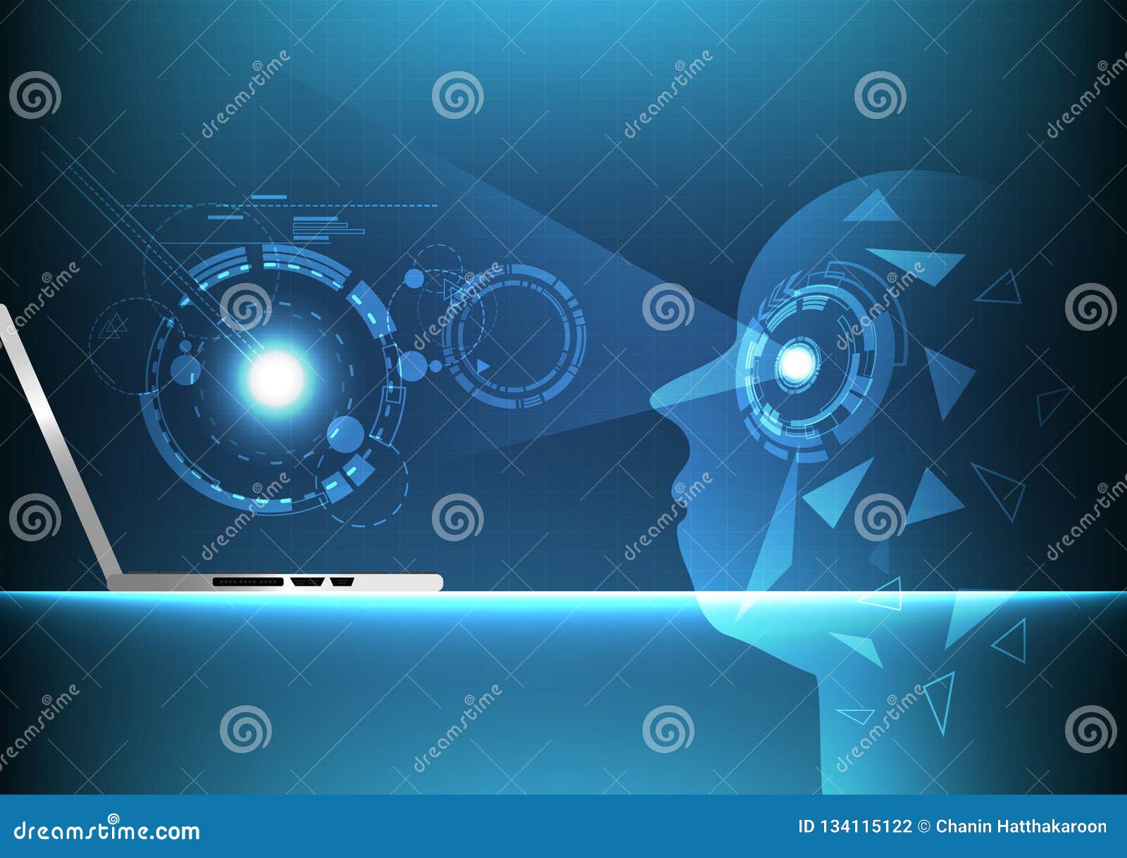 Artificial Intelligence, Digital Technology Next Generation Futuristic ...