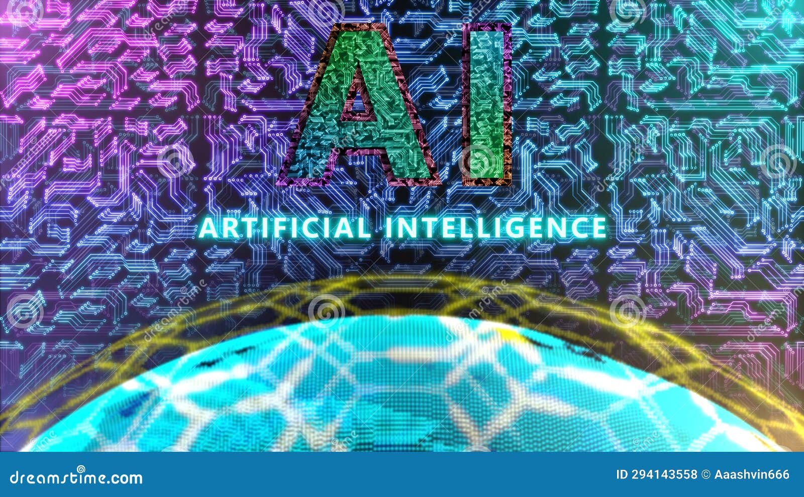 Artificial Intelligence Digital World Advanced Futuristic Technology ...