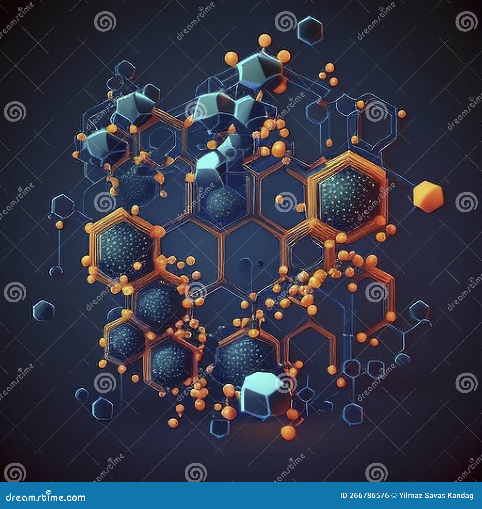 Artificial Intelligence Drawing Molecules Stock Illustration