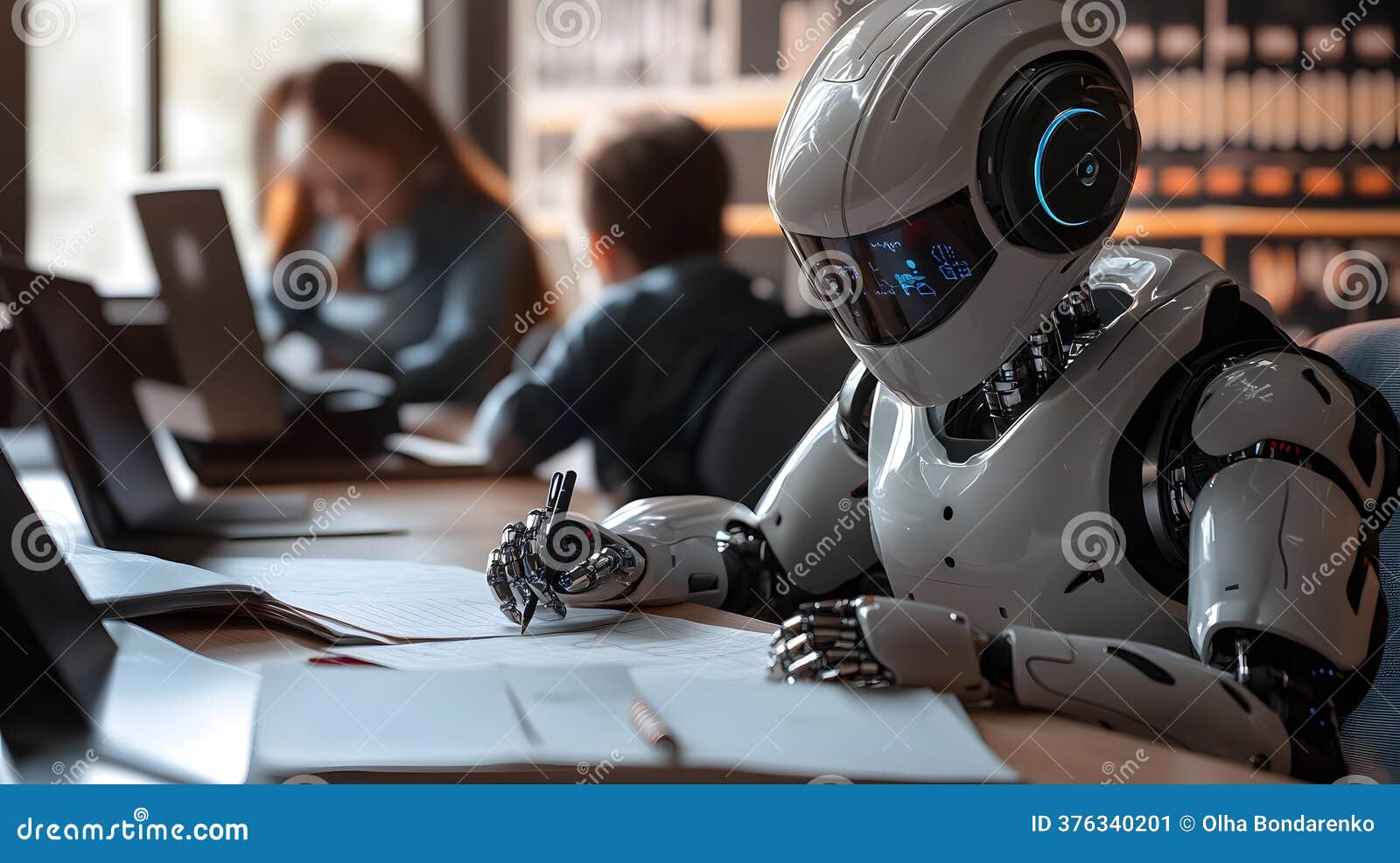 Robot Student In A Classroom Royalty-Free Stock Image | CartoonDealer ...