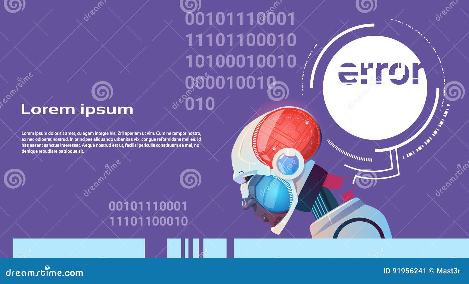 Robot With Brain And Robotic Arms Black And White Vector Illustration ...