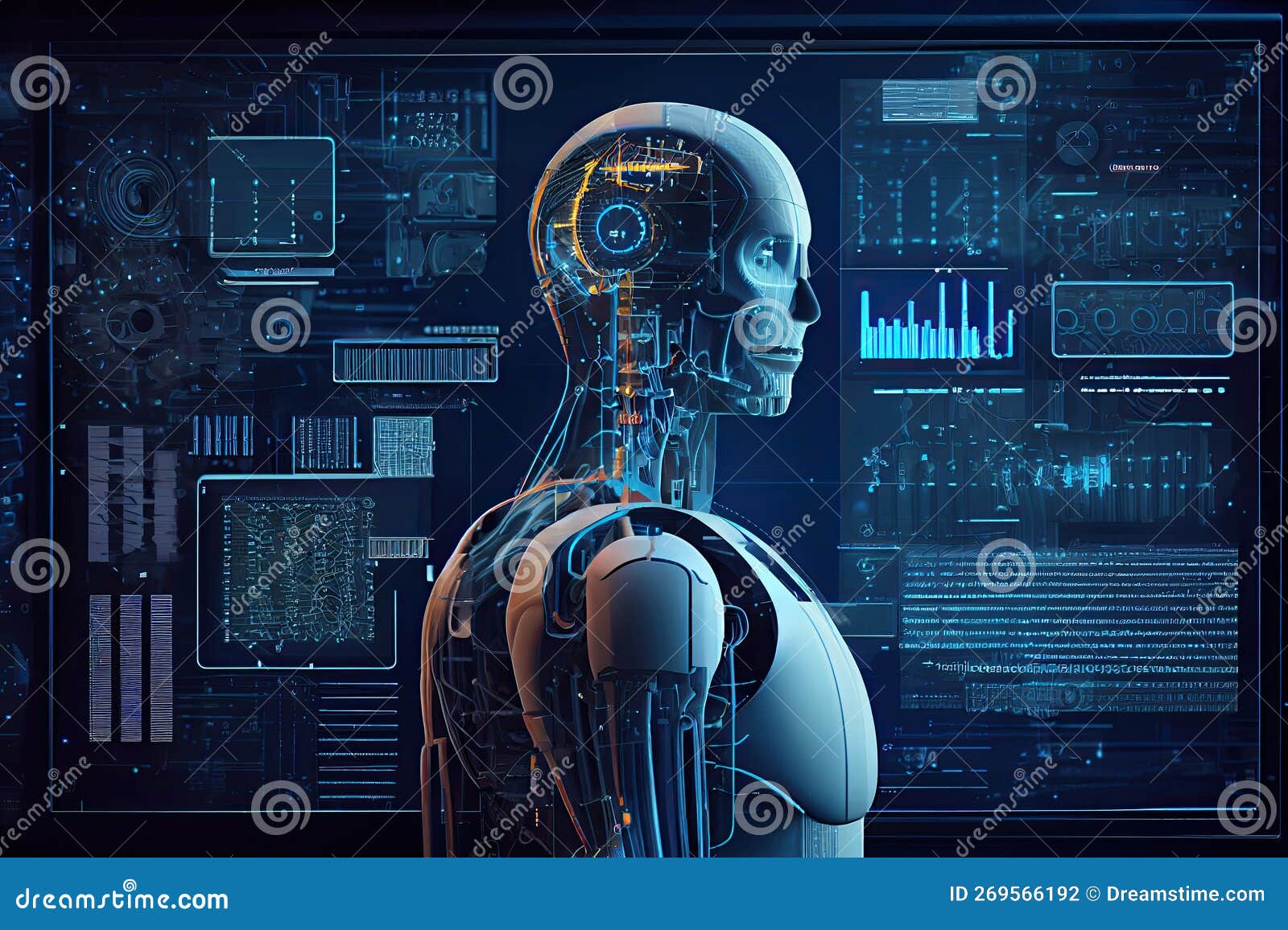 Artificial Intelligence Facial Recognition Created By A Neural Network Generative Ai