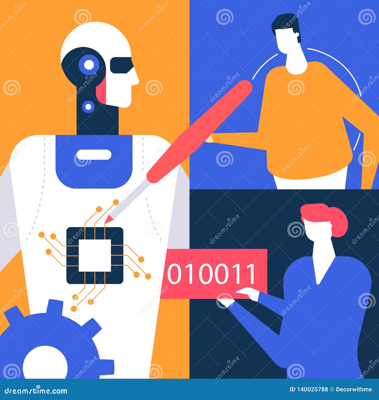 Artificial Intelligence - Flat Design Style Colorful Illustration Stock ... Artificial Intelligence - Flat Design Style Colorful Illustration Stock ...