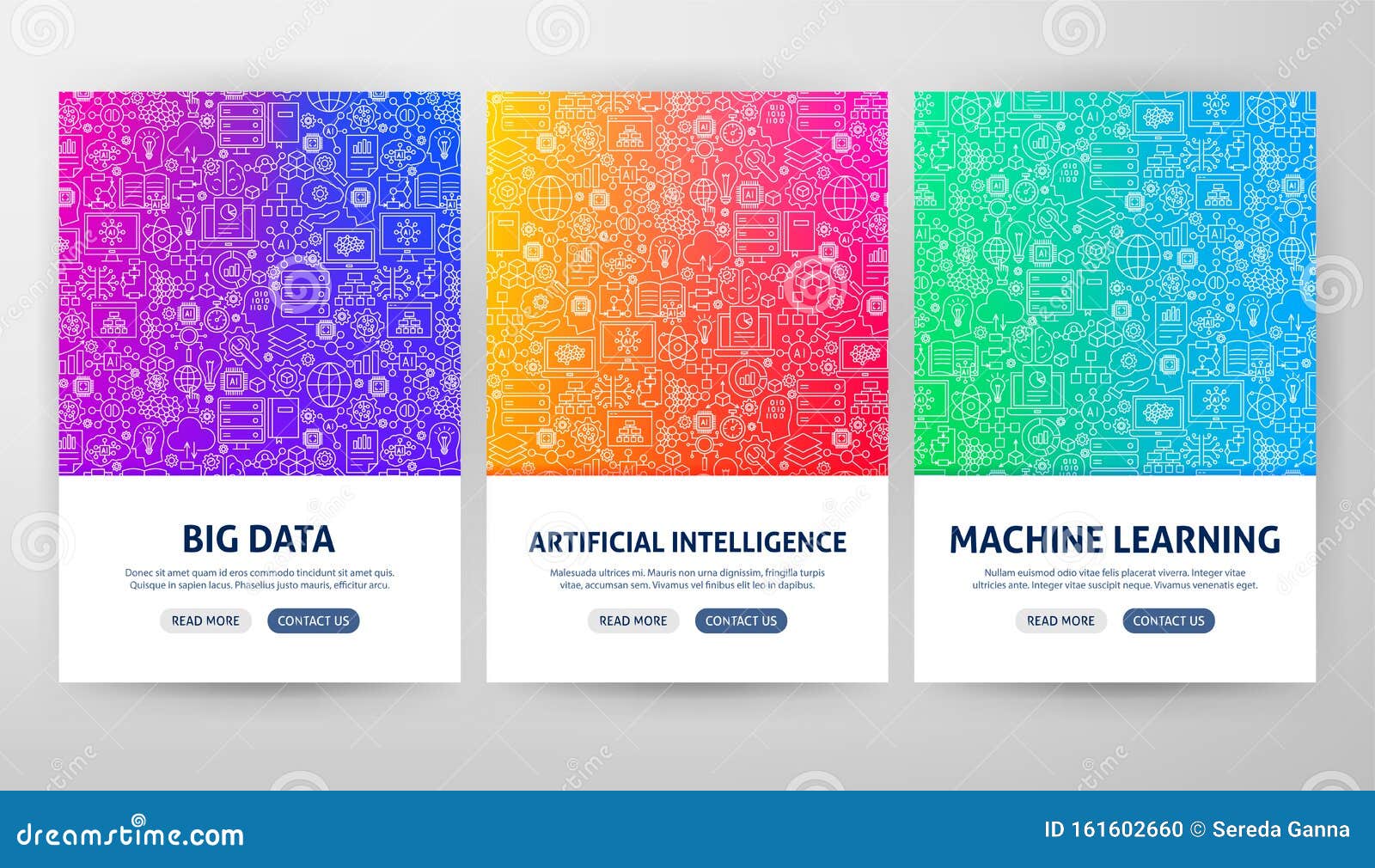 Artificial Intelligence Flyer Concepts Stock Vector - Illustration of ...