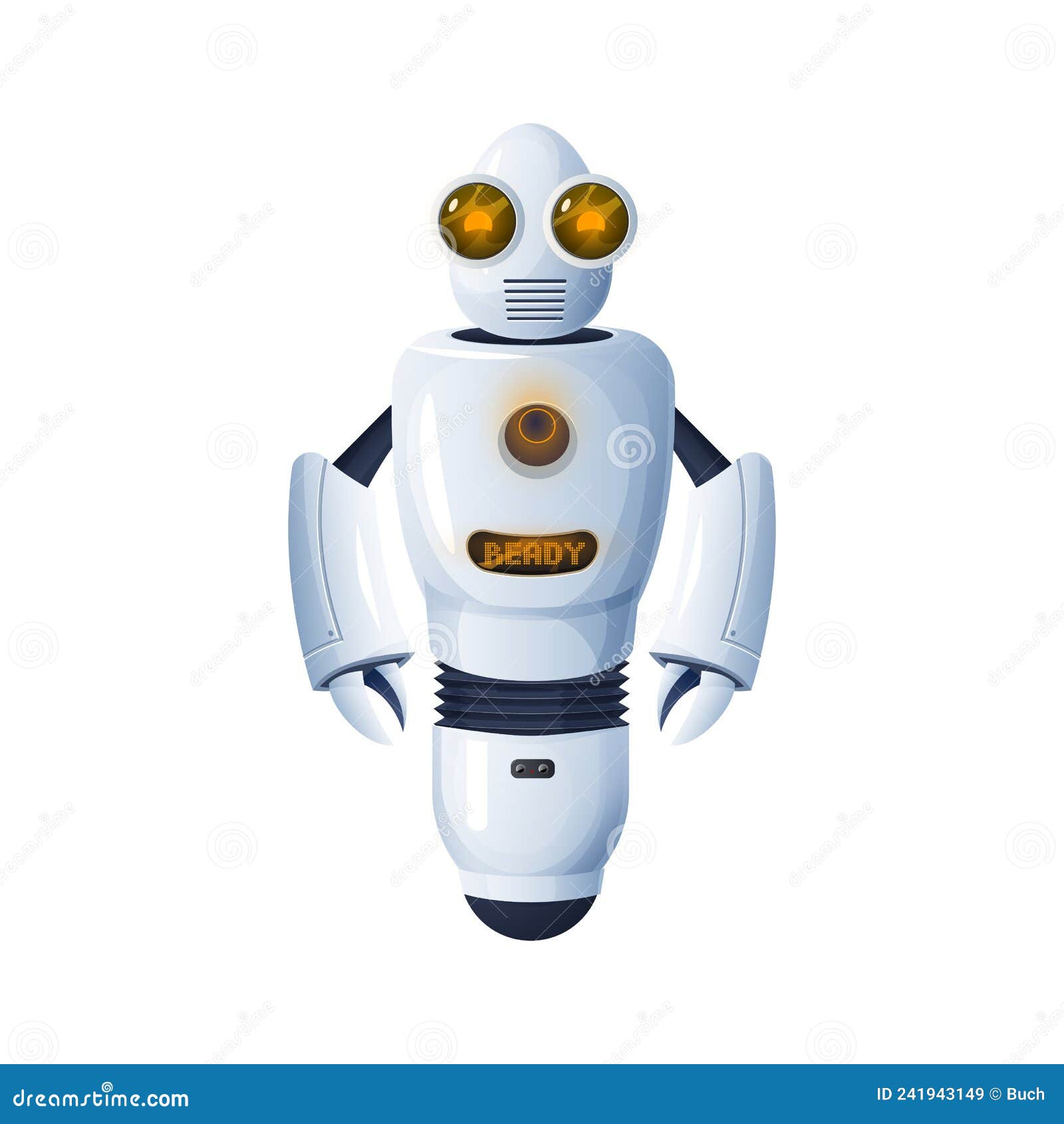 Artificial Intelligence Future Robot on One Wheel Stock Vector ...