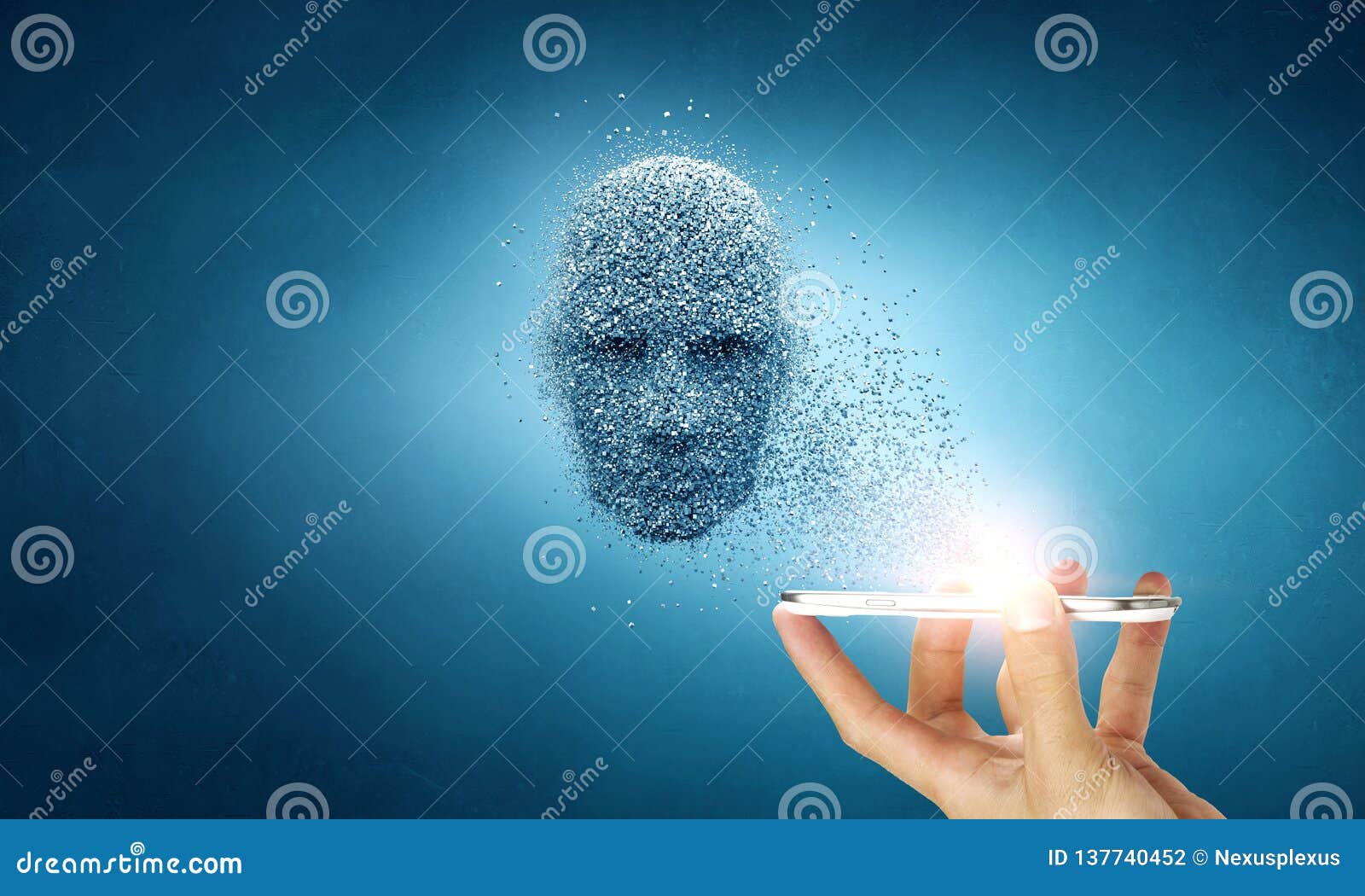 Artificial Intelligence and Future Technologies. Mixed Media Stock ...