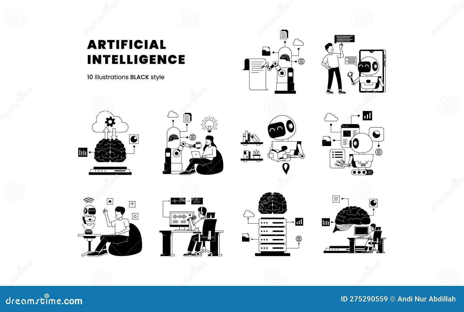 Artificial Intelligence Future Technology with Robot Machine Learning ...