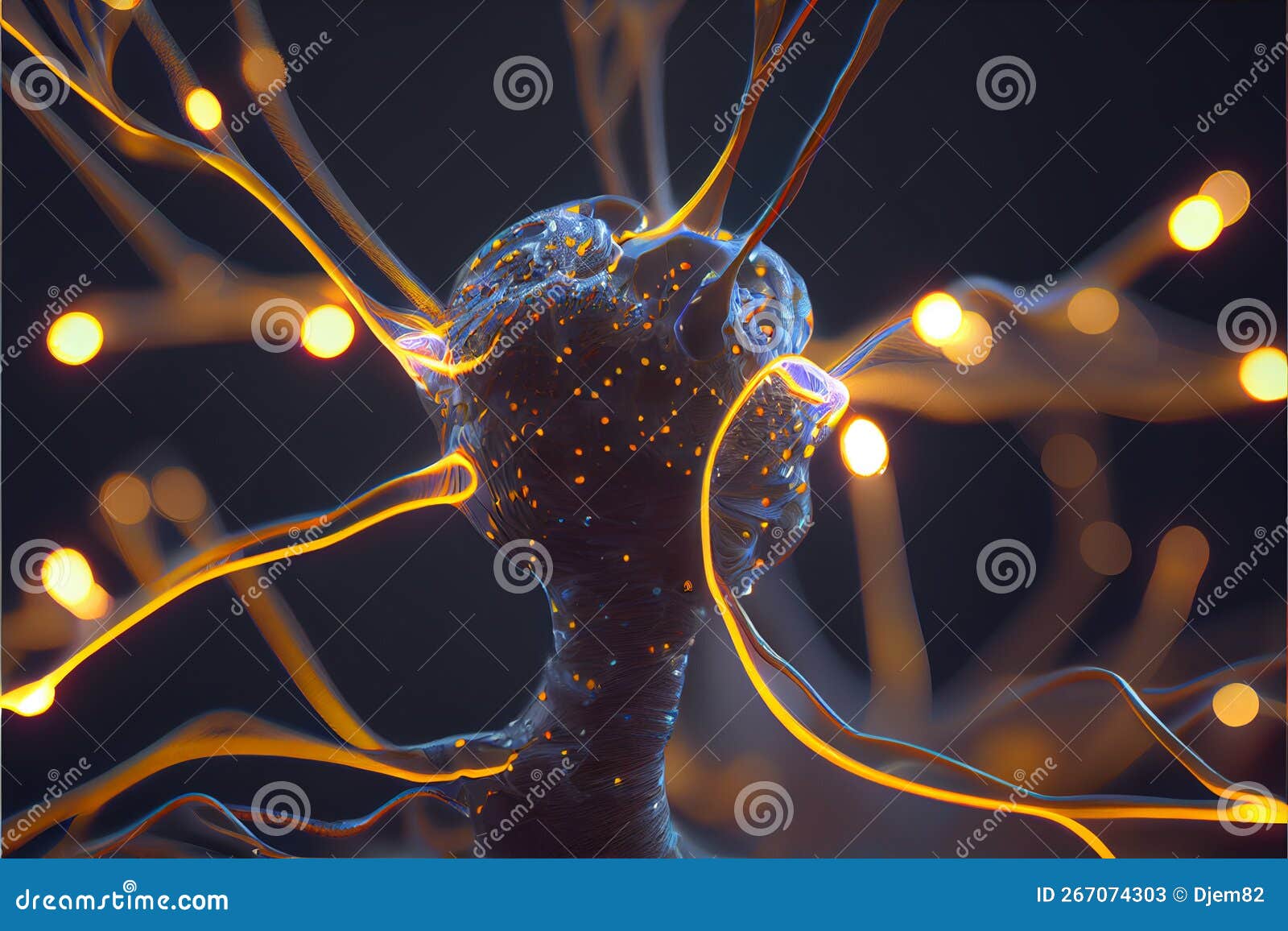 Artificial Intelligence Futuristic Neurolink Connectors Created with ...