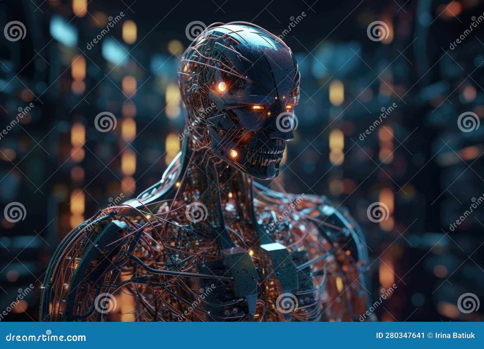 Artificial Intelligence. Futuristic Technology Trends Concept. Network ...