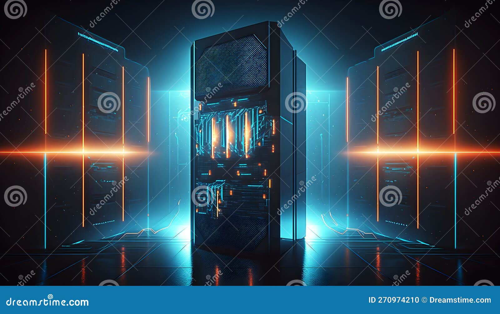 Artificial Intelligence Futuristic Workstation Concept, Illustration Ai ...