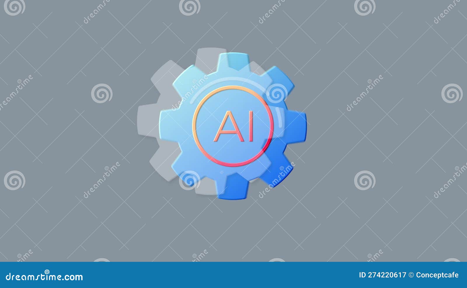 Artificial Intelligence Gear Line Icon on the Alpha Channel Stock Video ...