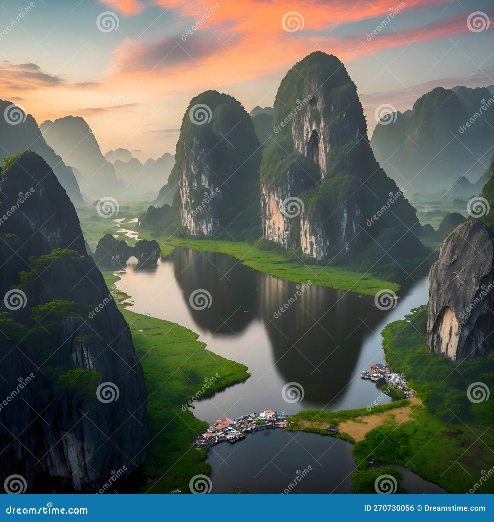 Beautiful and Painterly Image of the Topography Landscape Nature of the ...