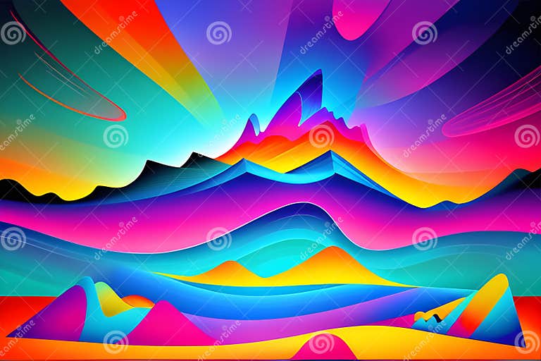 Colorful Image of the Abstract Doodle Art in Multitude Array of Shapes ...
