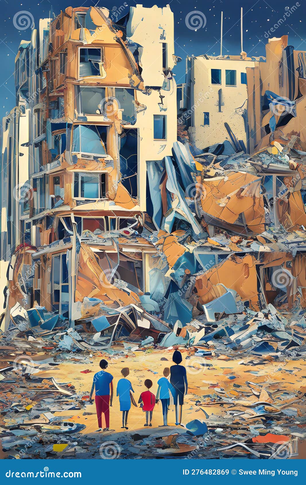 The Last People On Earth, Standing Alone In The Vast Dark Cloudy Sky ...