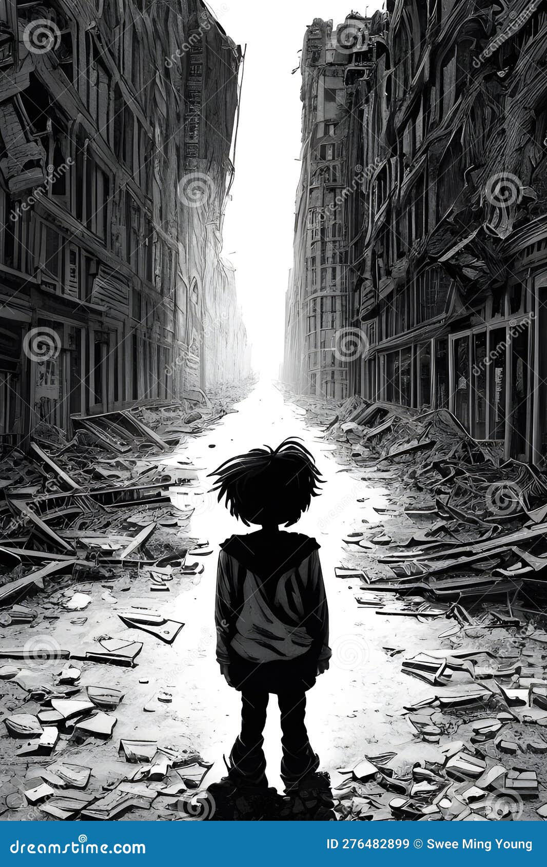 The Last People on Earth, Standing Alone in the Vast Dark Cloudy Sky ...