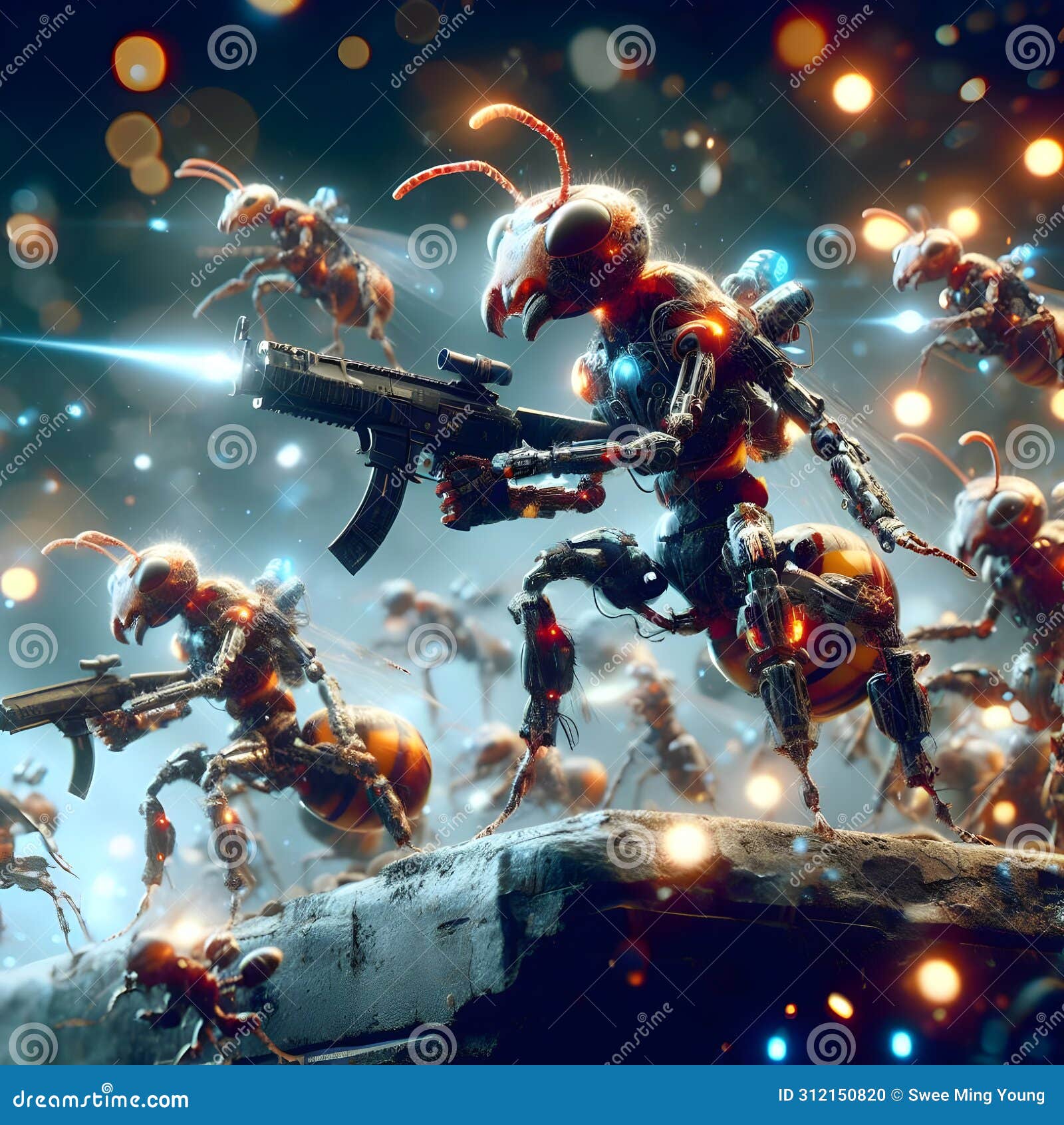 Fantasy Image of an Insect War Where the Ants are All Dressed in ...