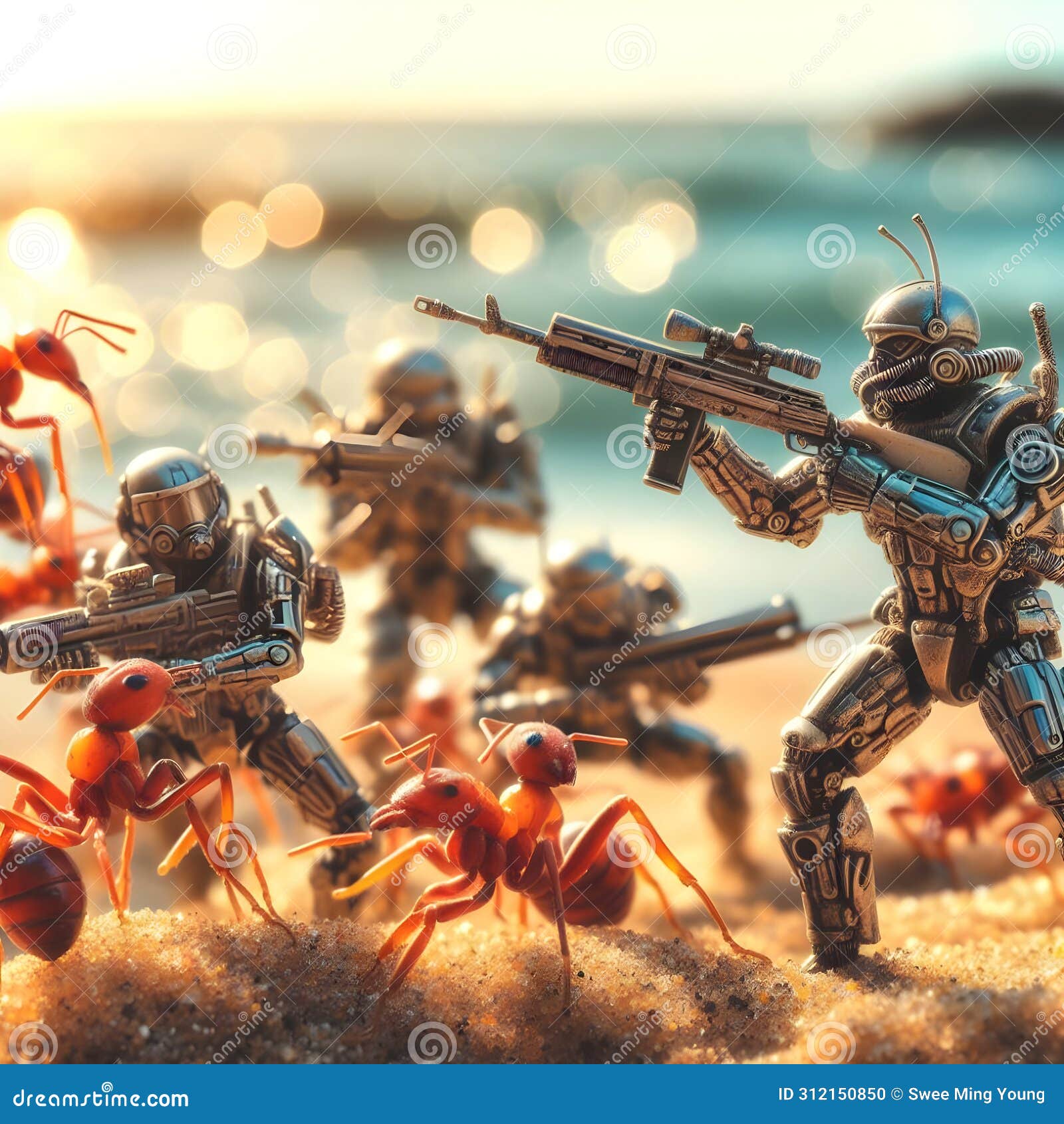 Fantasy Image of an Insect War Where the Ants are All Dressed in ...