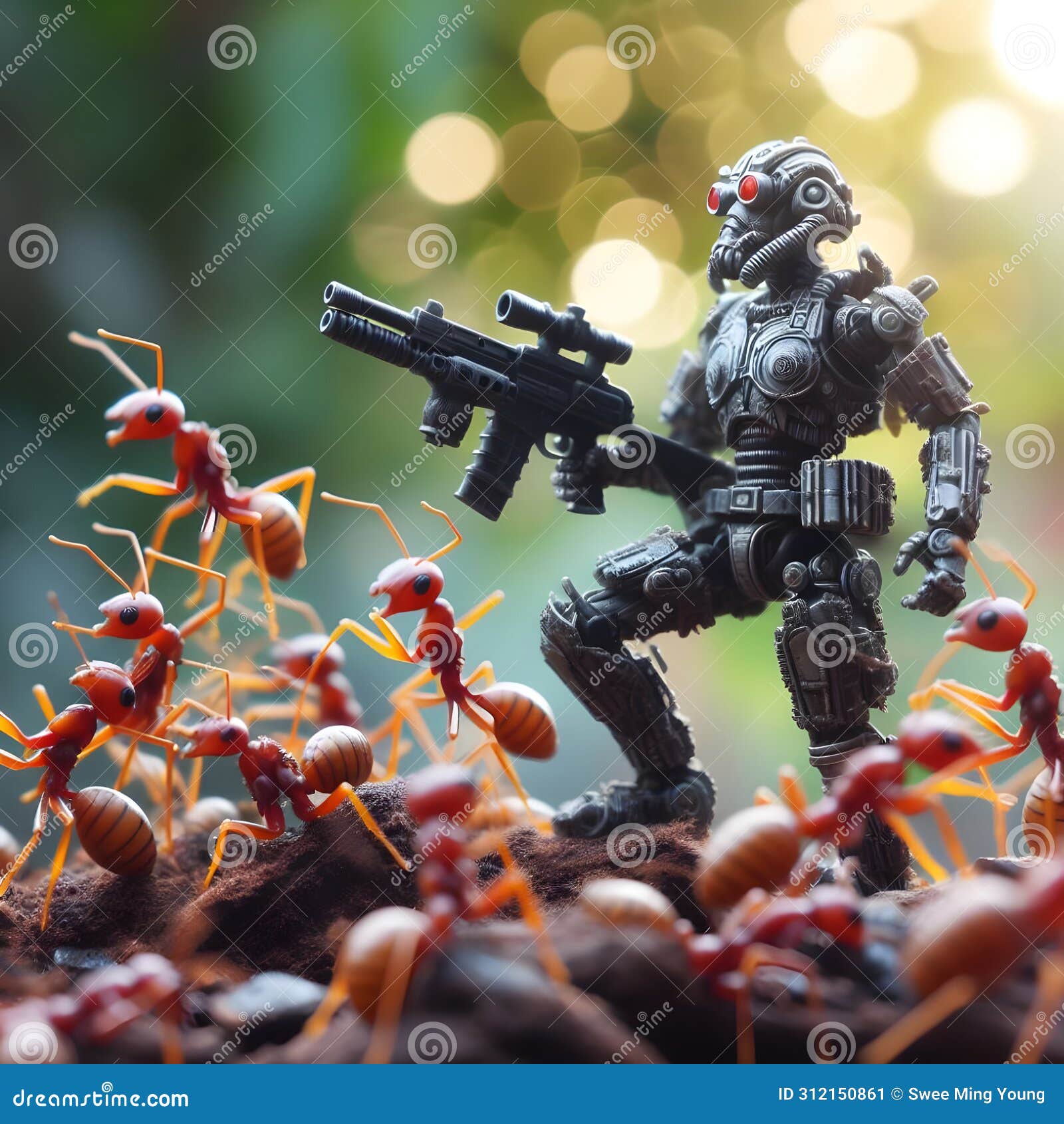 Fantasy Image of an Insect War Where the Ants are All Dressed in ...