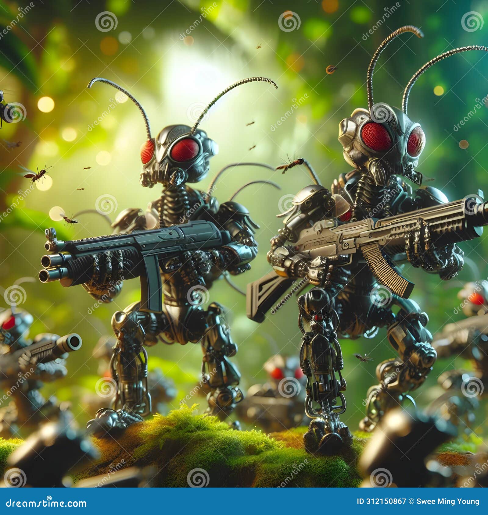 Fantasy Image of an Insect War Where the Ants are All Dressed in ...