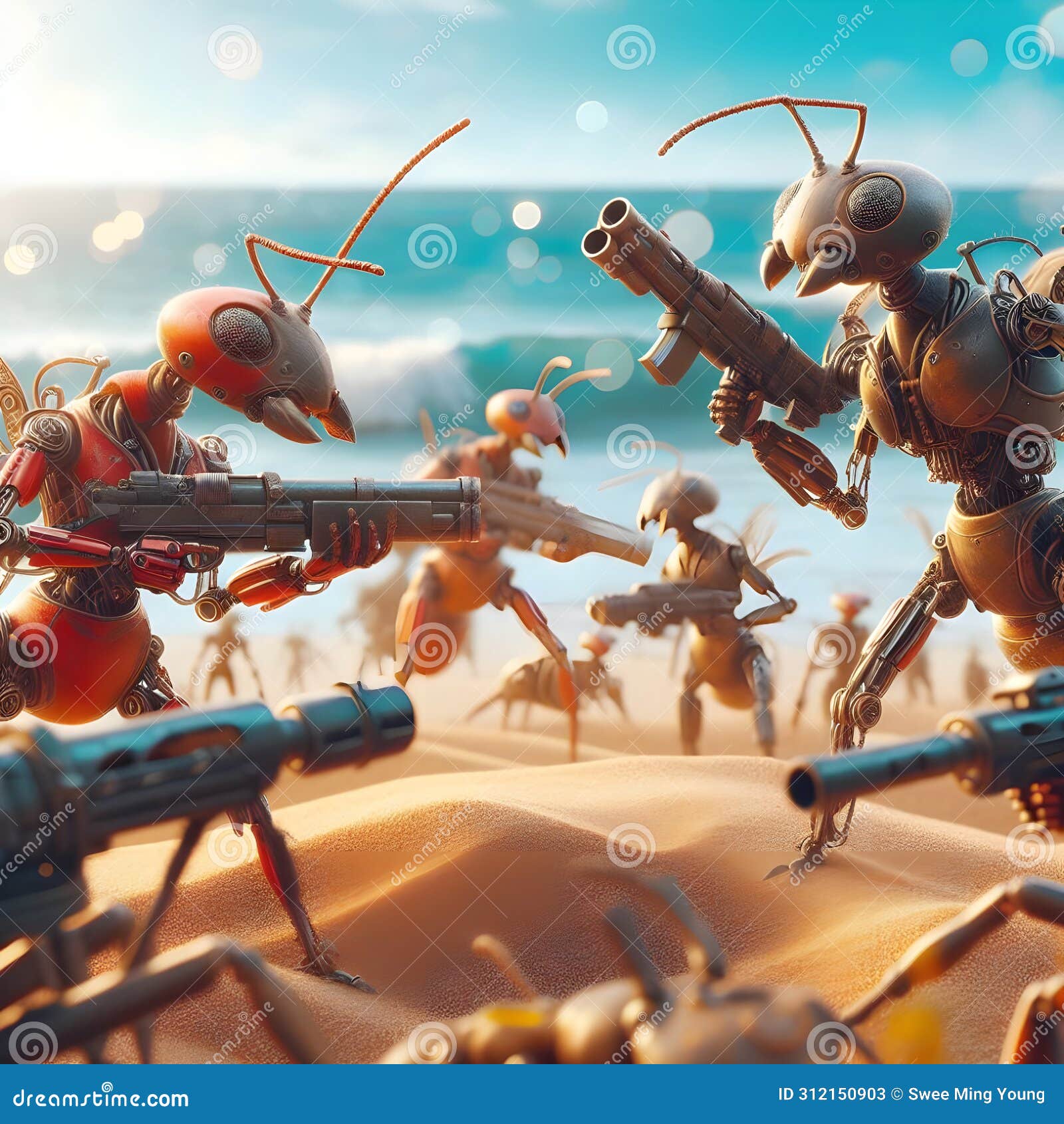 Fantasy Image of an Insect War Where the Ants are All Dressed in ...