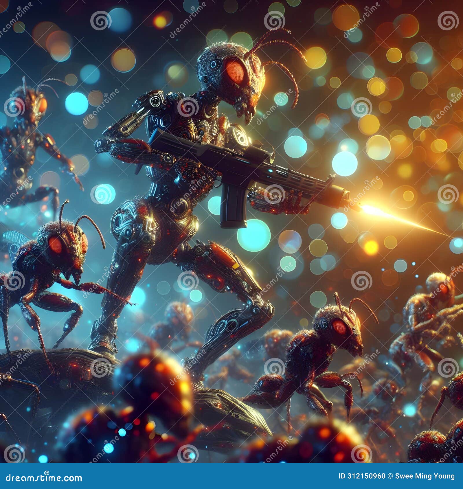 Fantasy Image of an Insect War Where the Ants are All Dressed in ...